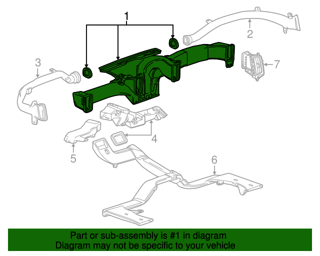 84239474 - Air Distributor Front Duct 2014-2019 GM | GMPartsNow