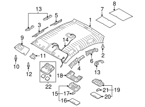 2006-2011 Kia Headliner Front Bracket - Driver's Side (LH) 85331-1G200 ...
