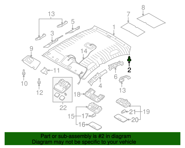 85746-06000LX - Headliner Clip 2006-2011 Kia | Kia.Parts Store