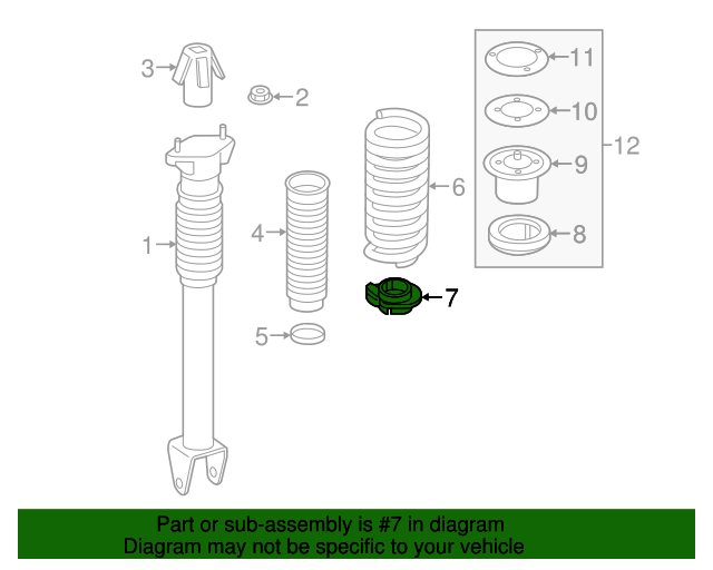 166-326-00-67 - Coil Spring Insulator 2012-2019 Mercedes-Benz ...