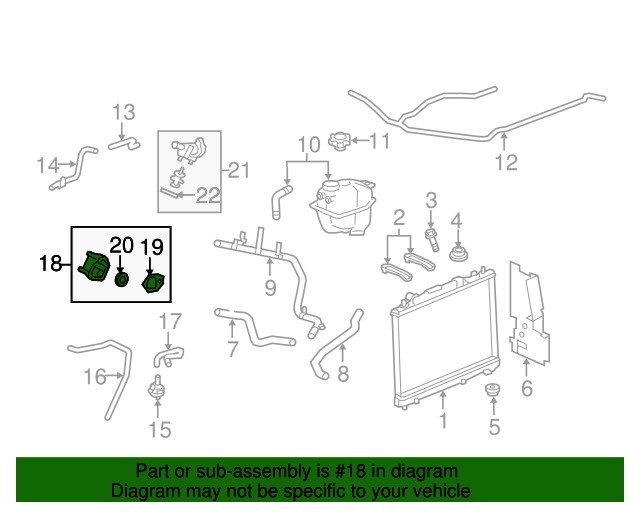 2004-2009 Cadillac Engine Coolant Thermostat Housing 12706567 | GM ...