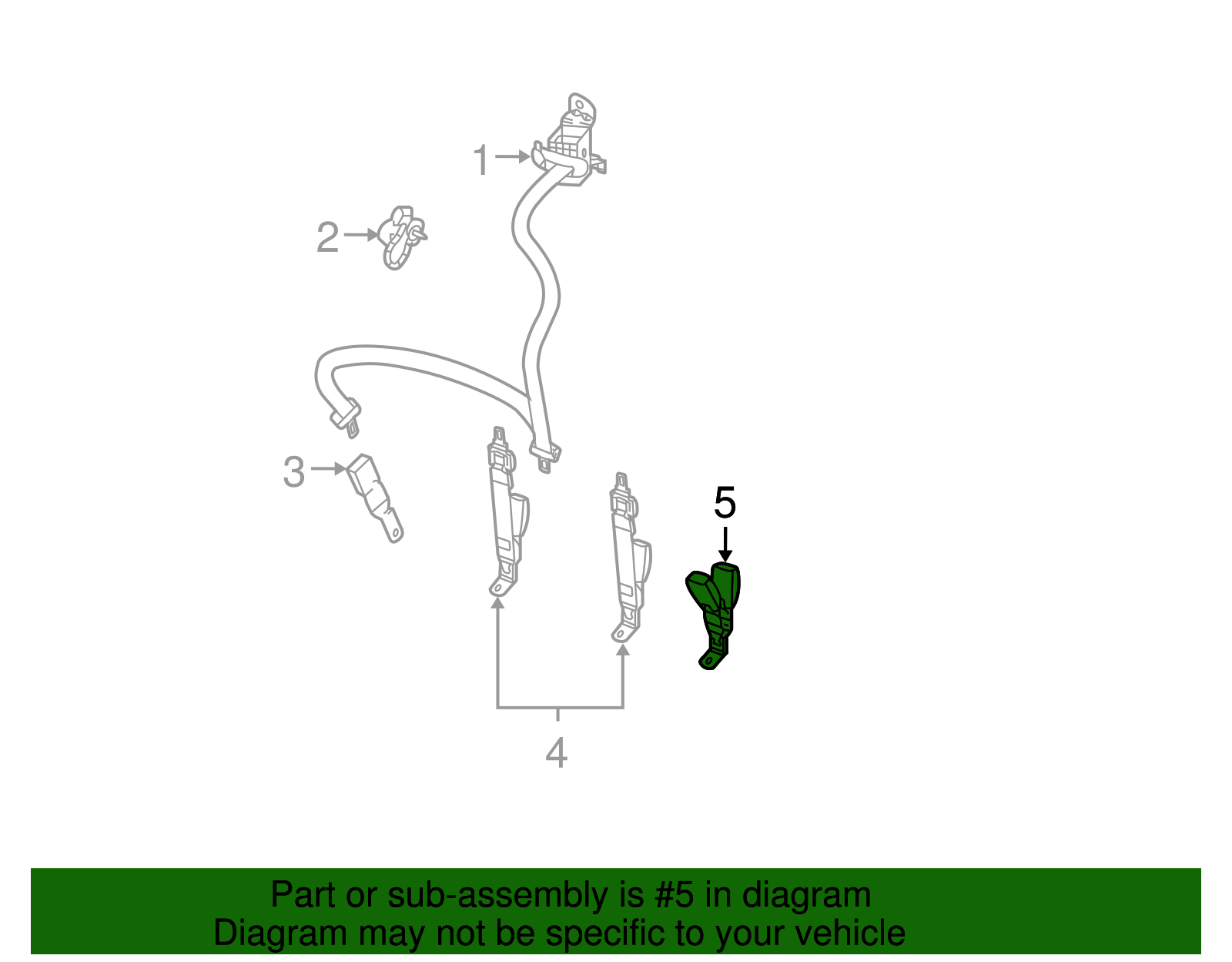 19300354 - Inner Buckle 2011-2014 GM | Big 3 Auto Parts