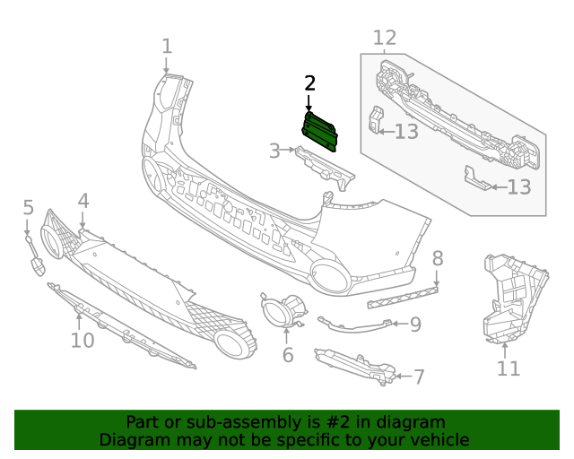 Genuine Bumper Cover Center Bracket for 2022-2024 Genesis GV70 | Part ...