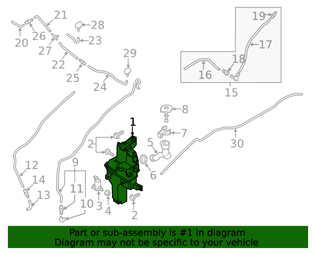 D11B67481 - Washer Reservoir 2016-2021 Mazda CX-3 | Mazda Wholesale Direct