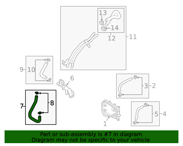 2016-2021 Hyundai Tucson Lower Hose 25410-D3501 | OEM Parts Online