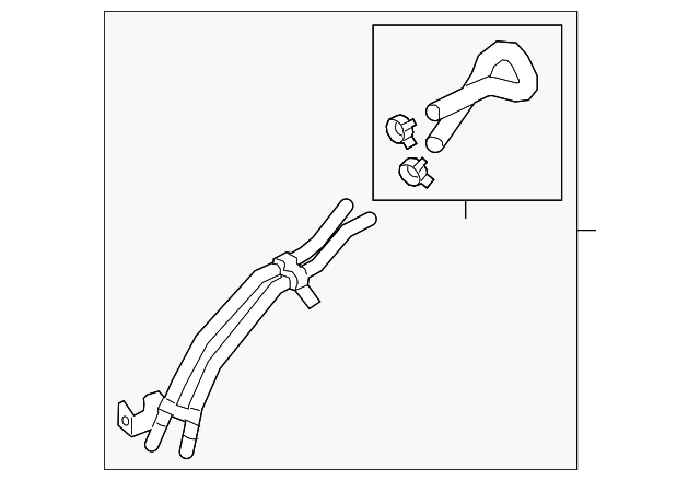 2014-2021 Hyundai Automatic Transmission Oil Cooler Tube 45264-3B830 ...