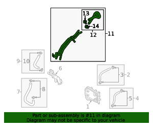 45264-3B830 - Automatic Transmission Oil Cooler Tube - 2014-2021 ...
