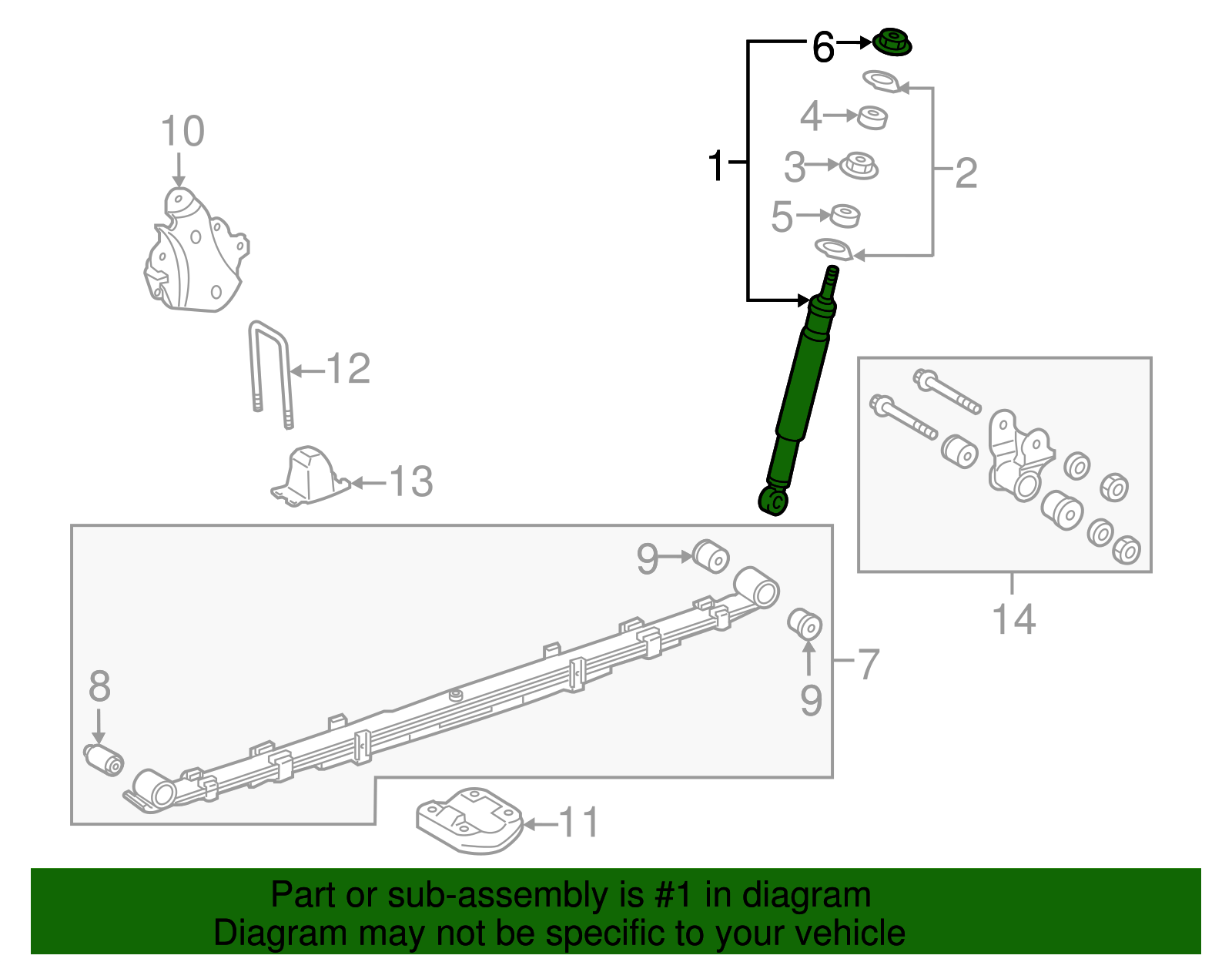 2016-2023 Toyota Tacoma Shock Absorber 48530-09895 | Toyota Parts Center