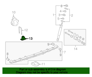 Genuine Toyota Leaf Spring Bumper (Left, Right, Rear) part# 48341-04100 ...