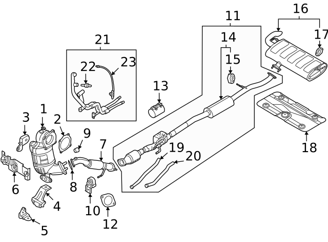 28610-P0550 - Exhaust Muffler 2022-2024 Hyundai Tucson | AutoNation Parts