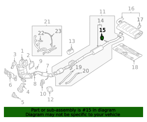 2022 Hyundai Tucson Muffler & Pipe Hanger 28780-N9200 | QuirkParts