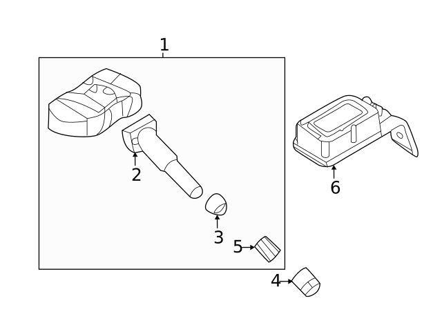 52940-A4100 - Tire Pressure Monitoring System Sensor 2019 Hyundai ...