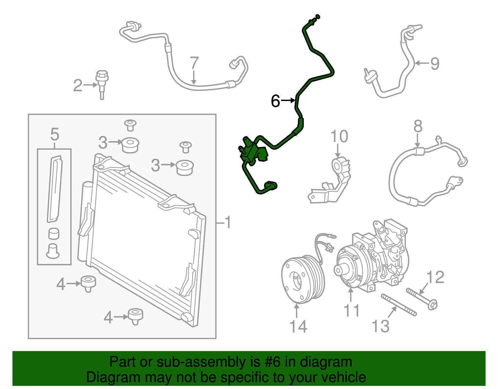 Genuine Toyota AC Tube part# 88710-0C090 for 2007-2019 Toyota Tundra ...