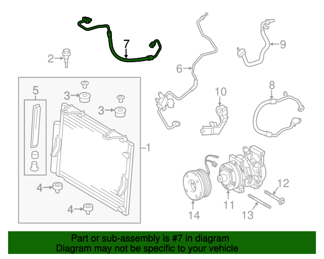 2010-2020 Toyota Tundra Discharge Hose 88711-0C161 | Toyota Parts Center