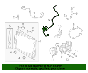 Genuine Toyota AC Tube part# 88710-0C090 for 2007-2019 Toyota Tundra ...