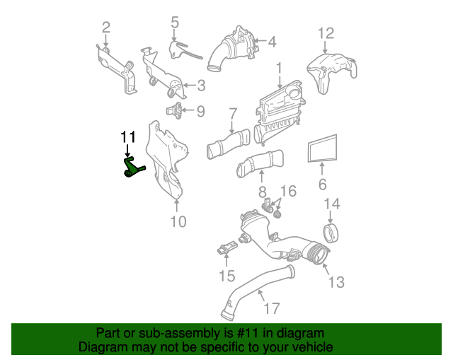 642-010-00-40 - Front Cover Front Bracket 2007-2009 Mercedes-Benz E 320 ...