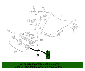 996-511-127-00 - Release Cable 1997-2005 Porsche | AutoNationParts.com
