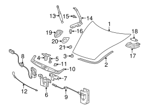 2001-2005 Porsche 911 Hood Latch Striker Plate Bolt 900-378-173-01 ...