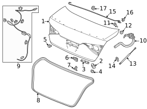 2022-2023 Honda Civic Trunk Lid 68500-T20-A00ZZ | OEM Parts Online