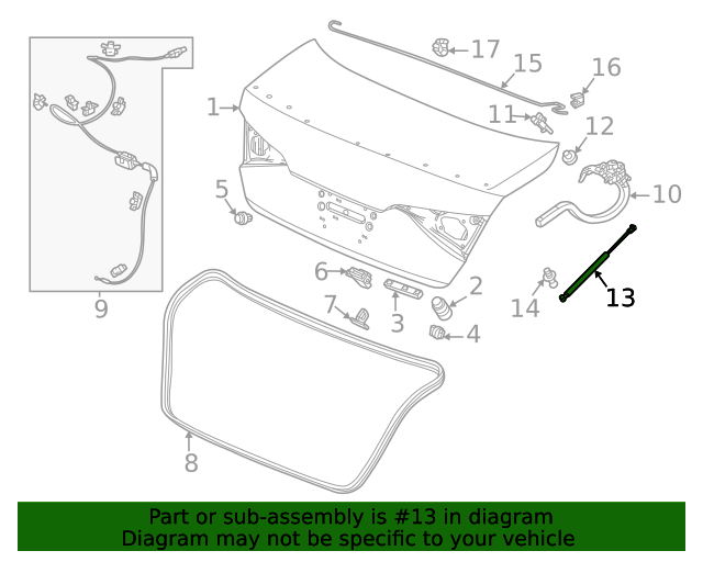 2022-2023 Honda Civic Damper Strut 74825-T20-A01 | OEM Parts Online
