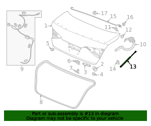 74825-T20-A01 - 2022-2024 Honda Civic - Damper Strut | Genuine Honda Parts