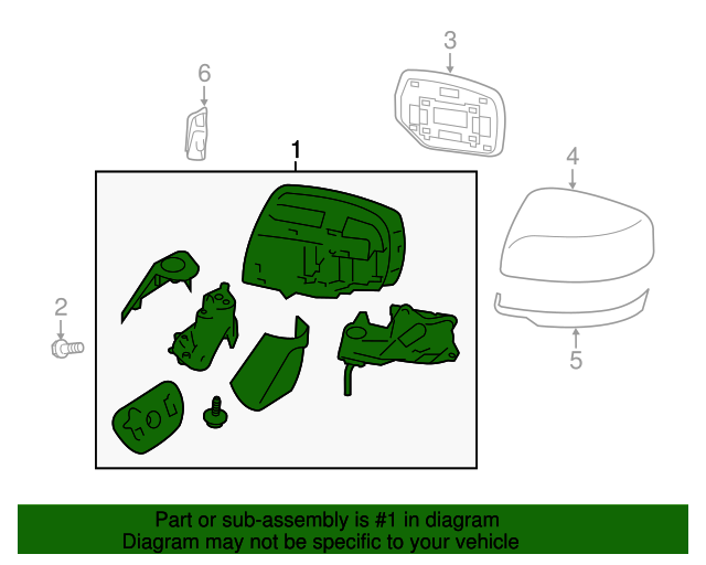 2017-2023 Subaru Impreza Mirror Assembly 91036FL04B | Subaru Parts For You