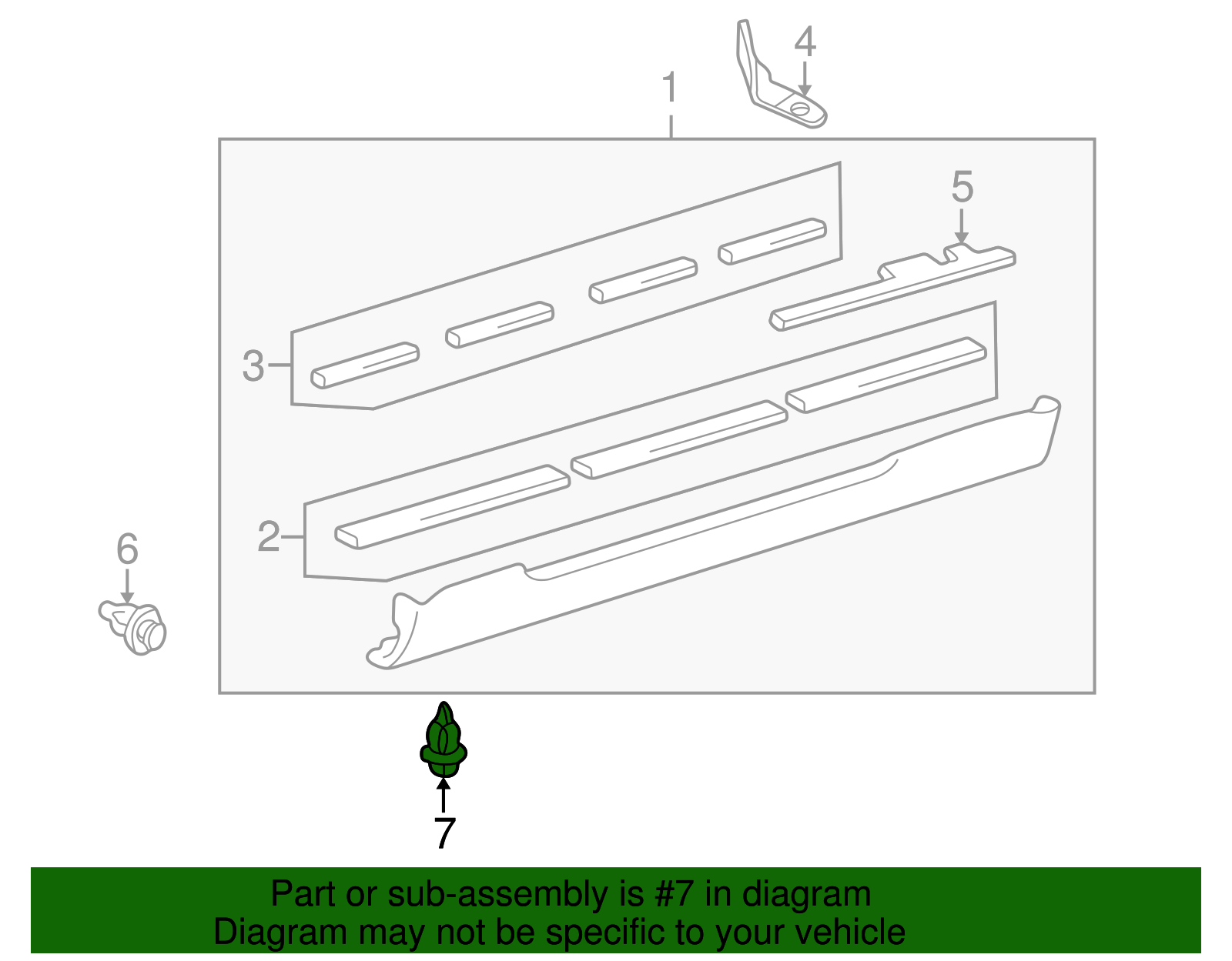 75867-30110 - Rocker Molding Clip - 1995-2010 Lexus | My L Parts