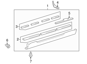 1998-2010 Lexus Rocker Molding Protector 75862-30070 | OEM Parts Online