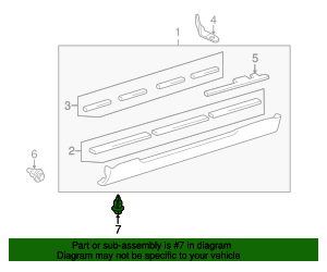 75867-30110 - Rocker Molding Clip - 1995-2010 Lexus | My L Parts