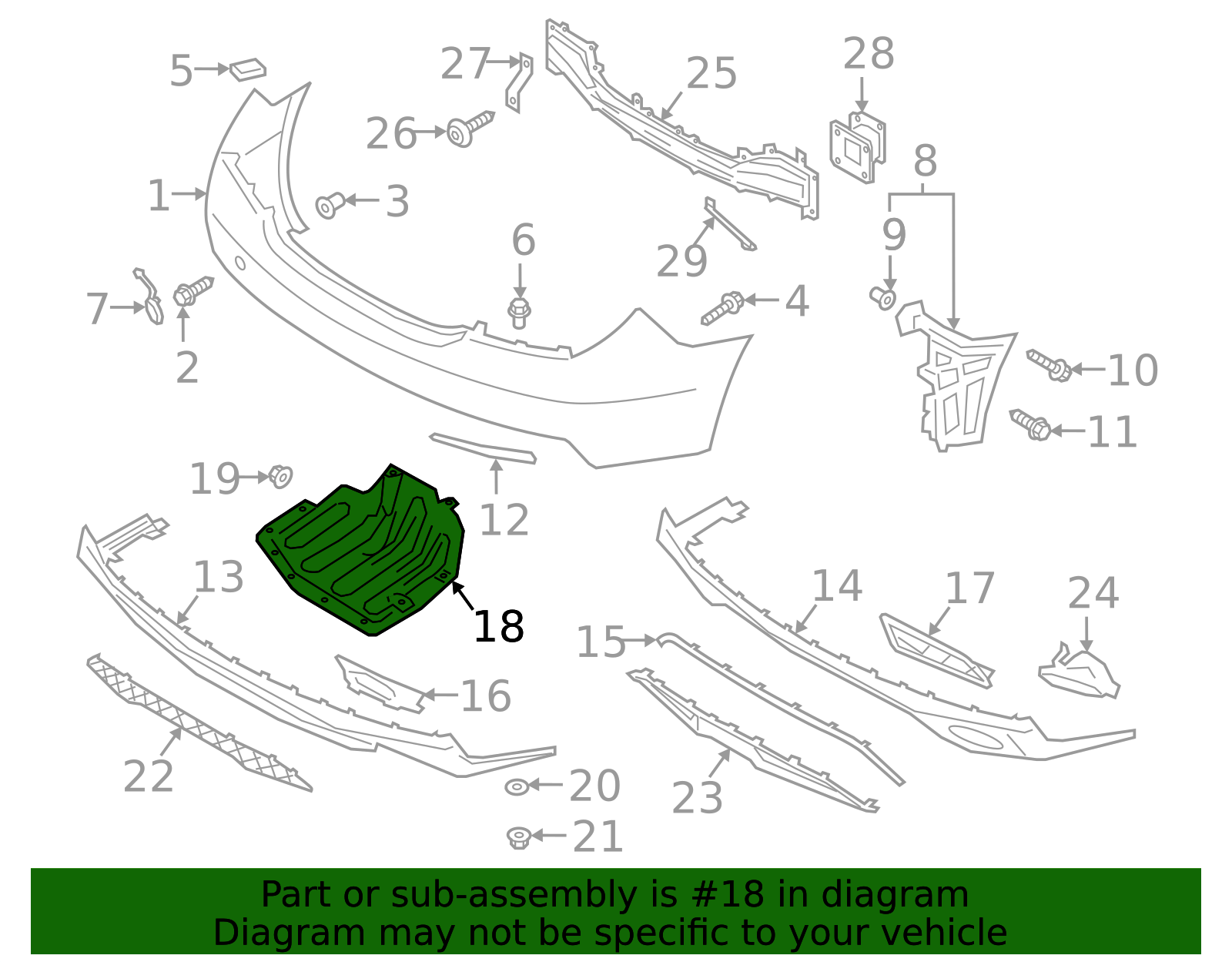 86695-G9000 - Bumper Splash Shield 2019-2021 Genesis G70 | AutoNation Parts
