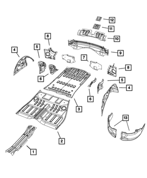 2011-2023 Mopar Shock Absorber Reinforcement, Right 68039048AB | Mopar ...