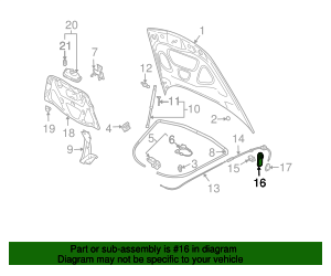 2004-2010 Volkswagen Touareg Release Handle 7L0-823-533-D-9B9 ...