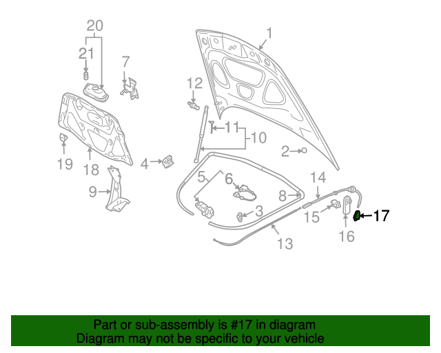 2004-2010 Volkswagen Touareg Release Handle Bracket 7l0823633h | QuirkParts