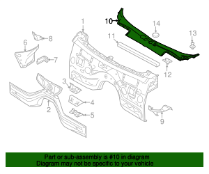 51-71-7-206-135 - Cowl Grille - 2011-2018 BMW | BMWPartsHub