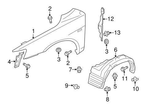 Fender & Components for 2008 Mitsubishi Lancer | Mitsubishi Parts Warehouse