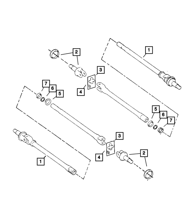 2001-2012 Jeep Jeep Dodge Ram FRONT DRIVE SHAFT AXLE SHAFT UNIVERSAL ...