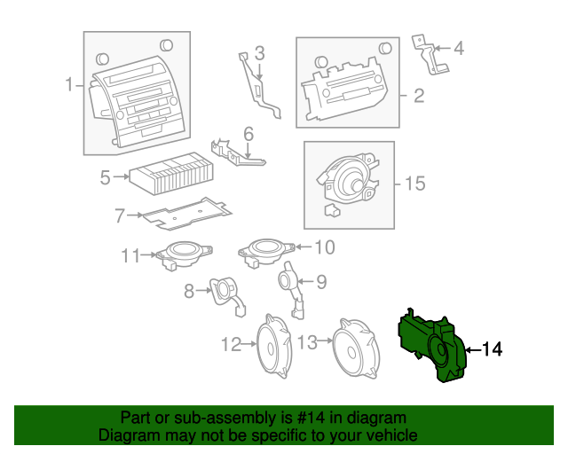 86150-0W110 - Speaker - 2008-2015 Toyota Land Cruiser | OEM Genuine ...