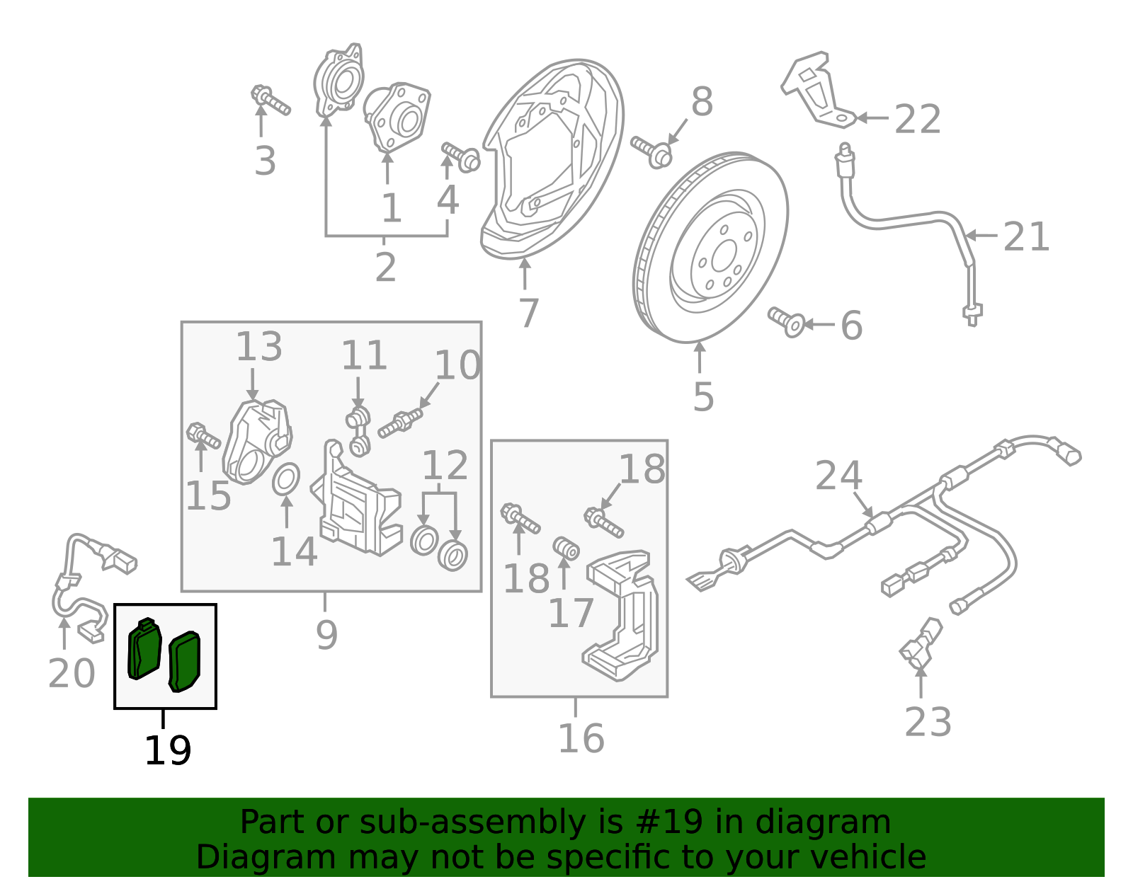 2019-2020 Audi Brake Pads Rear 4M0-698-451-P | Genuine Audi Part