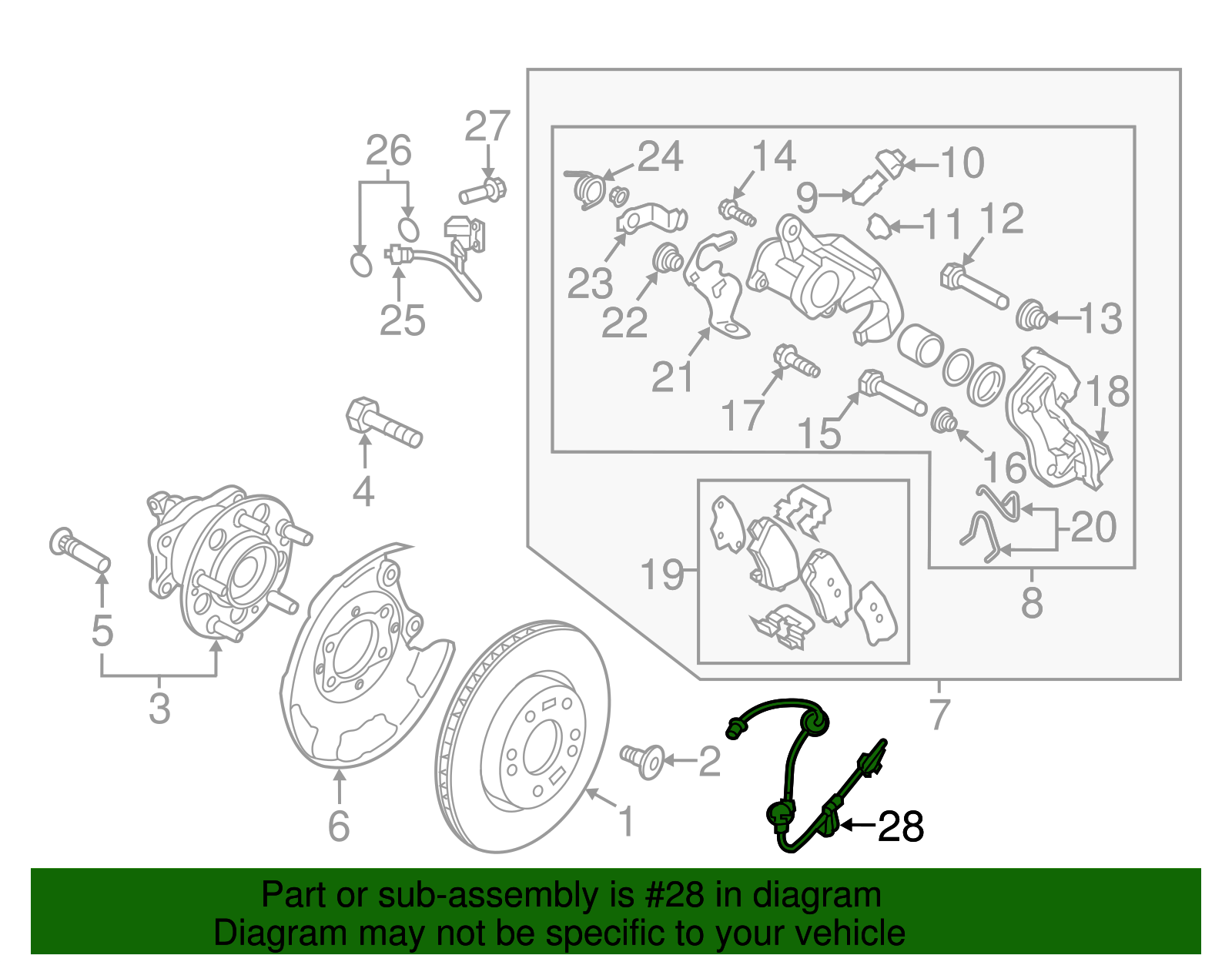 91920-F2500 - ABS Wheel Speed Sensor Wiring Harness 2017-2020 Hyundai ...
