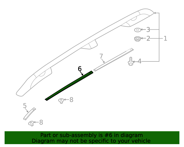 91046XC03A - Roof Molding - 2019-2021 Subaru Ascent | World OEM Parts ...