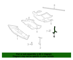 204-524-03-40 - Radiator Support Splash Shield Bracket 2008-2012 ...