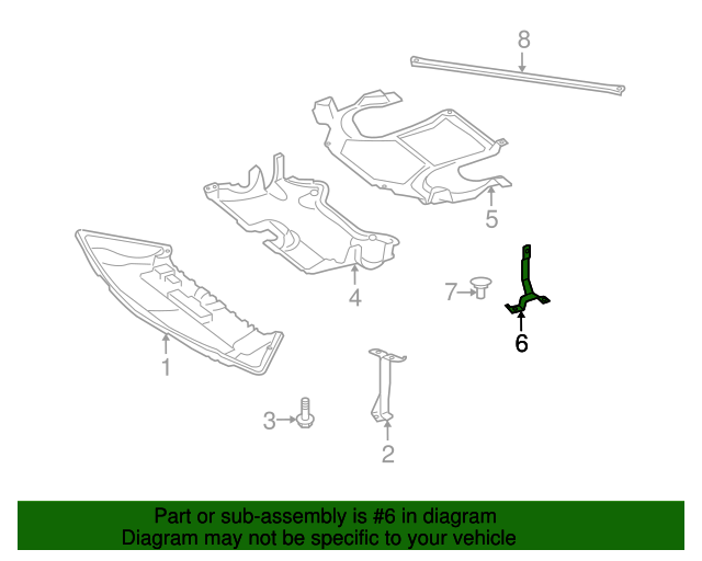 204-524-03-40 - Rear Shield Bracket 2008-2012 Mercedes-Benz | Mercedes ...
