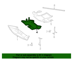 204-520-32-23 - Radiator Support Splash Shield 2008-2017 Mercedes-Benz ...