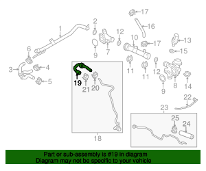 2011-2012 Audi A8 Quattro Vent Hose 4H0-121-107-H | Genuine Audi Parts