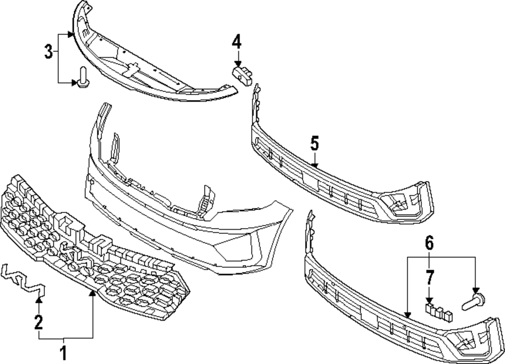 863A0-R5810 - Upper Grille 2022-2023 Kia Sorento | Genuine Kia Parts