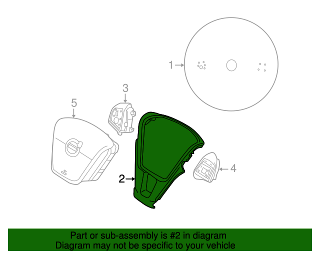 2011-2018 Volvo Steering Wheel Trim 31390459 | AutoNationParts.com