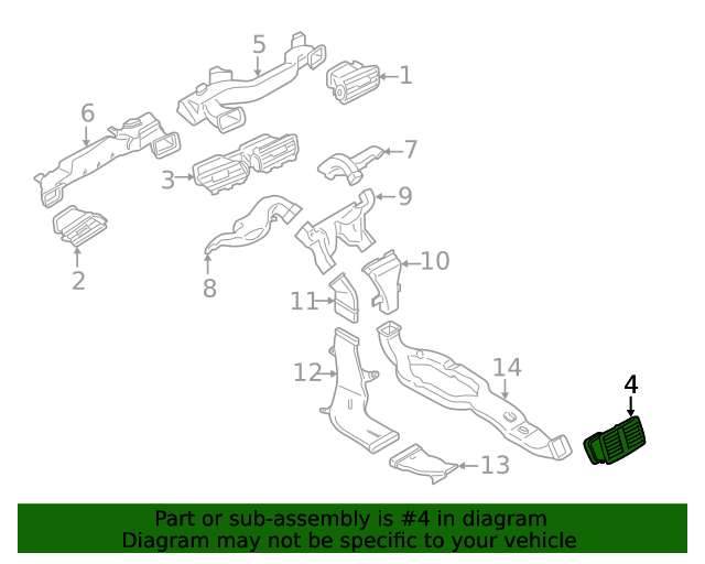 64229292742 - 2016-2023 BMW Air Vent Grille (64-22-9-292-742) | BMW of ...