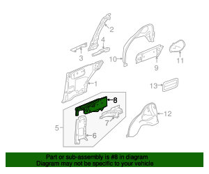 15916902 - Passenger Side Body Side Inner Panel Extension 2006-2009 ...