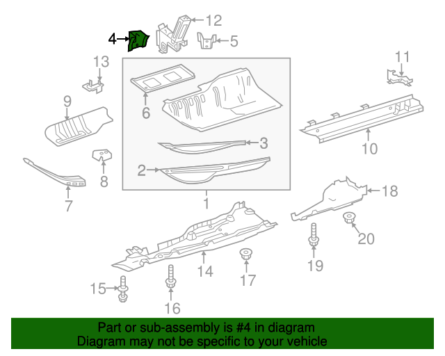 2016-2019 Mercedes-Benz Front Bracket 1646120531 | Mercedes-Benz Parts ...