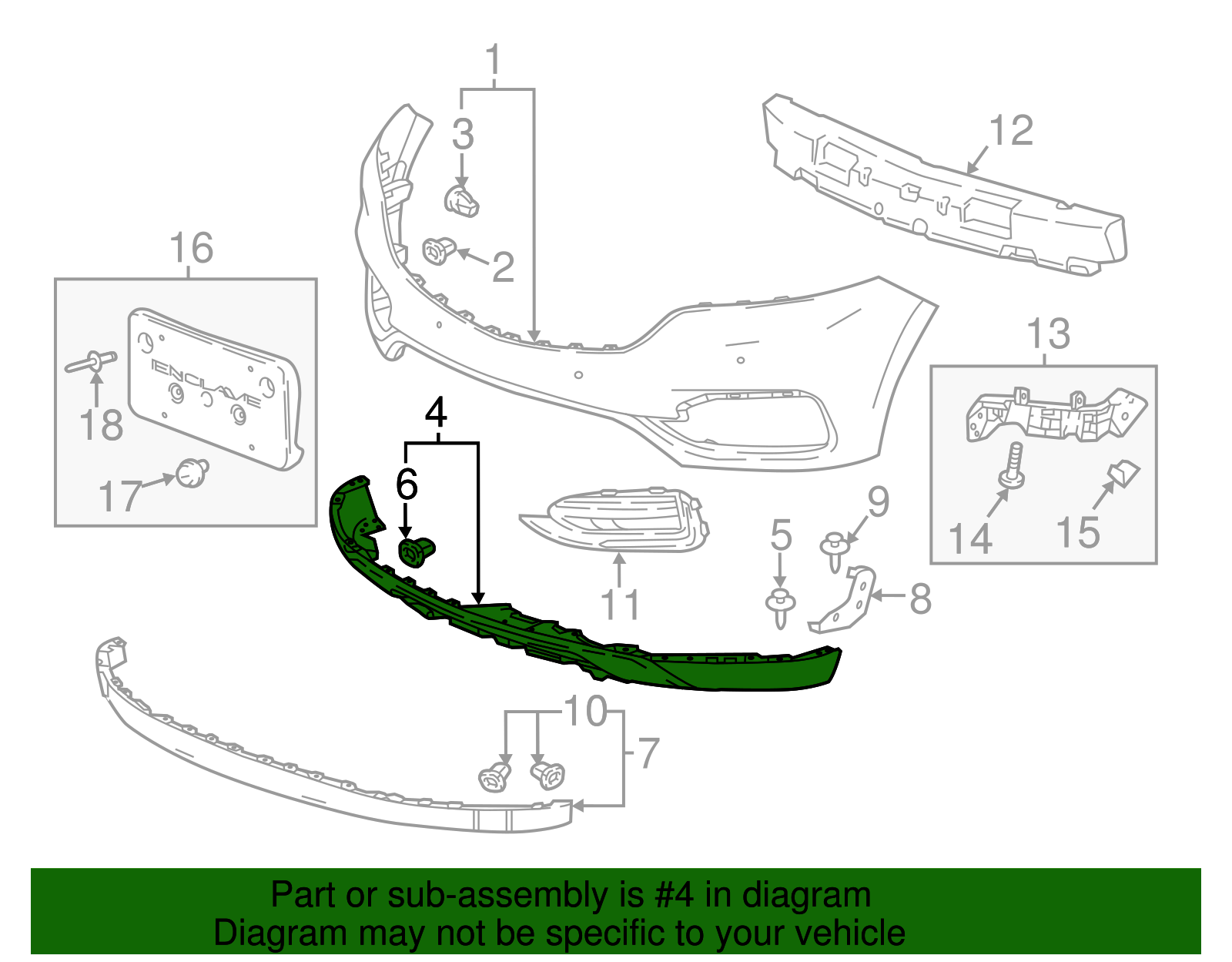 2018-2021 Buick Enclave Lower Cover 84462568 | OEM Parts Online